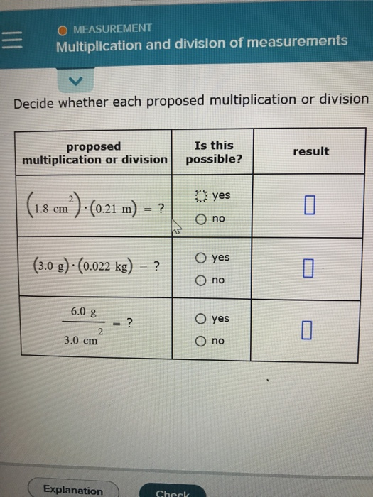 Solved O MEASUREMENT Multiplication and division of | Chegg.com