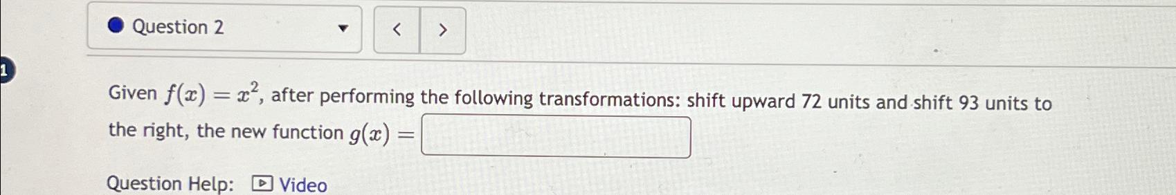 Solved Question 2Given f(x)=x2, ﻿after performing the | Chegg.com
