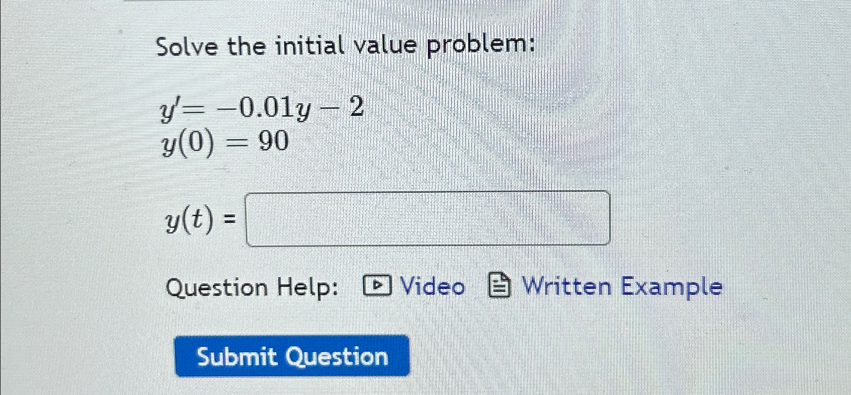 Solved Solve the initial value | Chegg.com