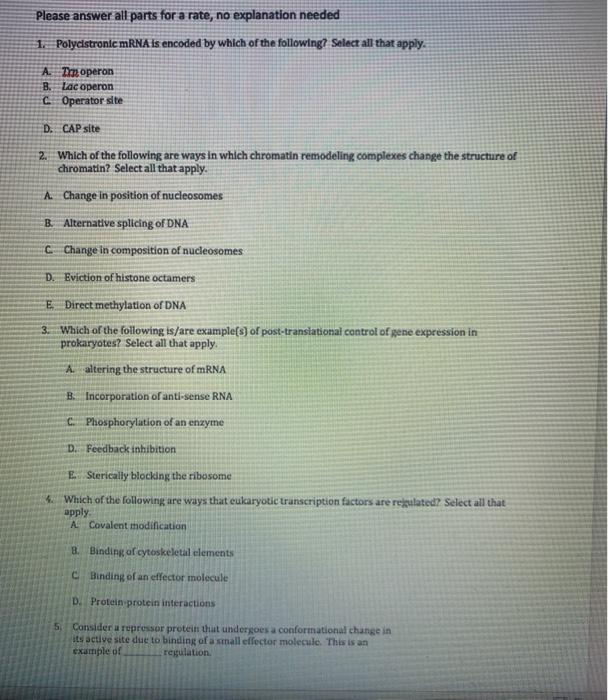 Solved Please answer all parts for a rate, no explanation | Chegg.com