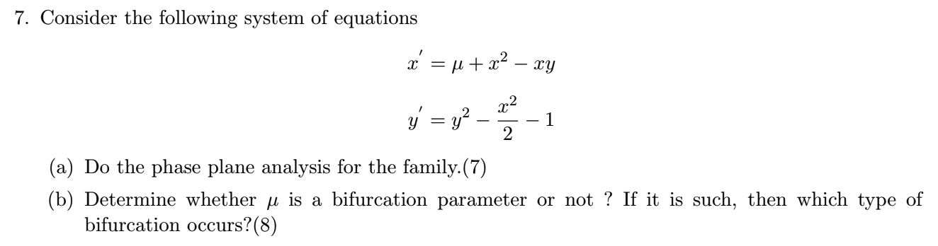 Solved Consider the following system of | Chegg.com