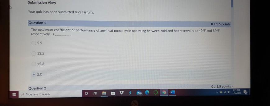 Solved Submission View Your quiz has been submitted | Chegg.com