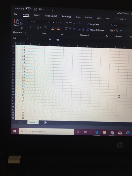 Solved u la sq File Home Insert Page Layout Formulas Data R. | Chegg.com