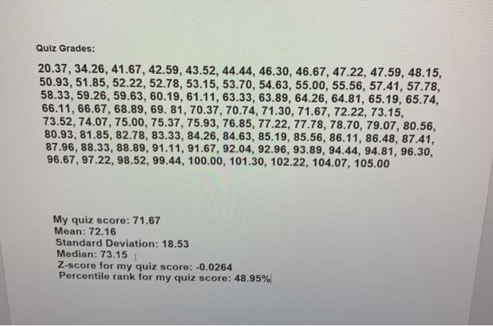 Solved Part II: Positional Values Explain what the Z-score | Chegg.com