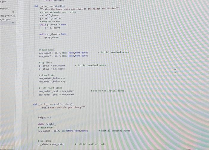 Solved i showed you the code for my raise tower method but | Chegg.com