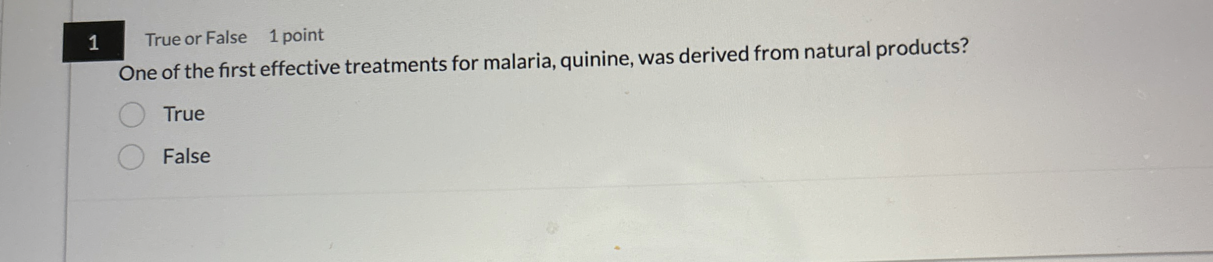 Solved 1 ﻿True or False 1 ﻿pointOne of the first effective | Chegg.com