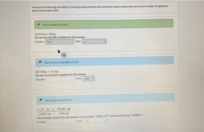 Solved Perform the following calculation involving | Chegg.com