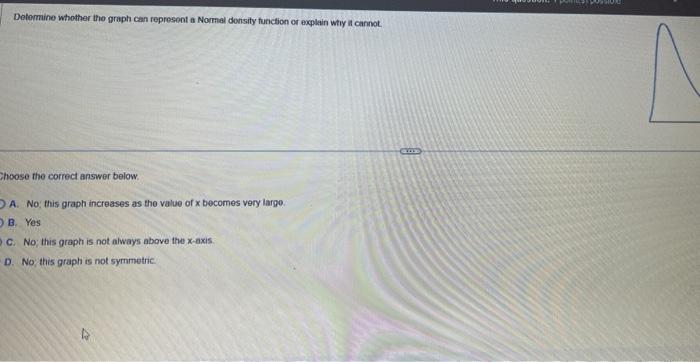 Solved Determine whether the graph can represent a Normal | Chegg.com