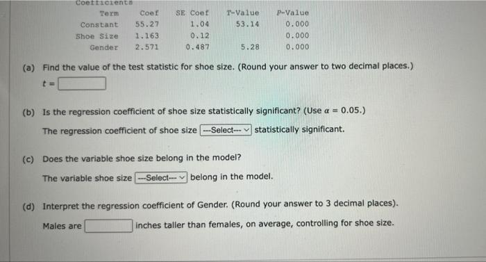 Solved The following multiple regression printout can be | Chegg.com
