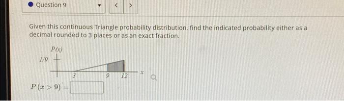 Solved Given this continuous Triangle probability | Chegg.com
