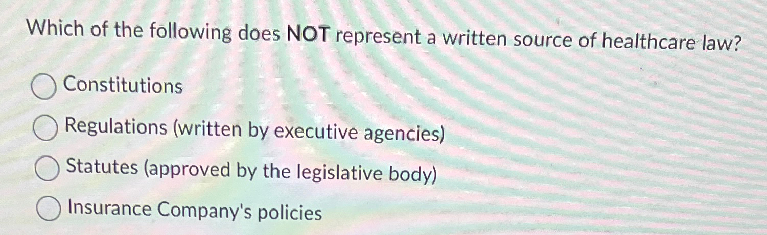 Solved Which of the following does NOT represent a written | Chegg.com