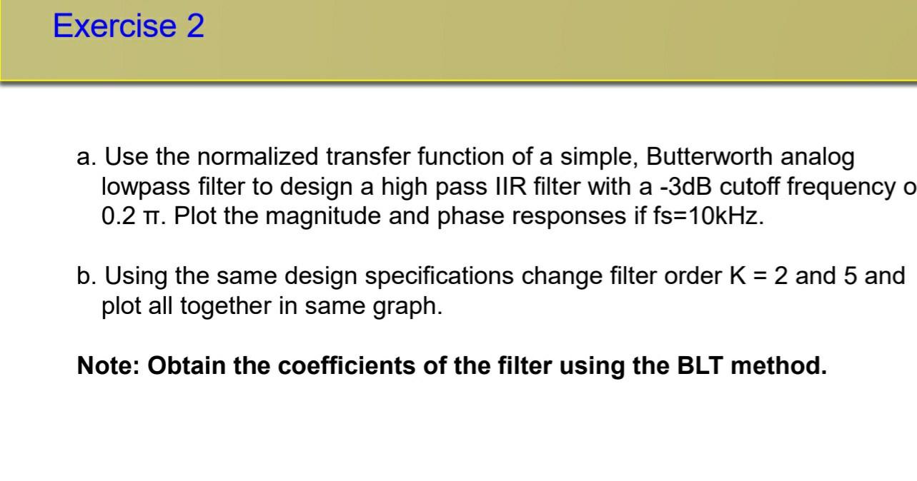 Solved a. Use the normalized transfer function of a simple, | Chegg.com