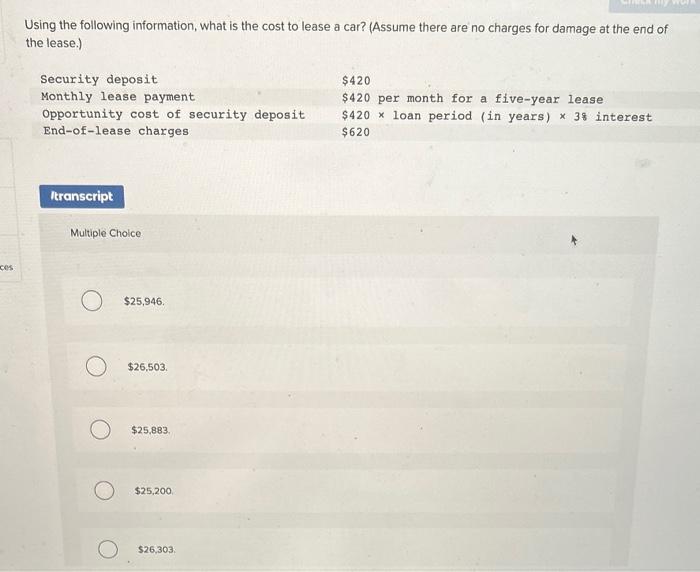 Solved Using the following information, what is the cost to | Chegg.com