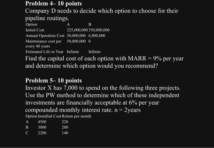 Solved Problem 1 - 10 points Company A plans to replace with | Chegg.com