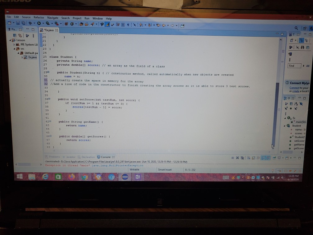 Solved Source Refactor Navigate Search Project Run Window | Chegg.com