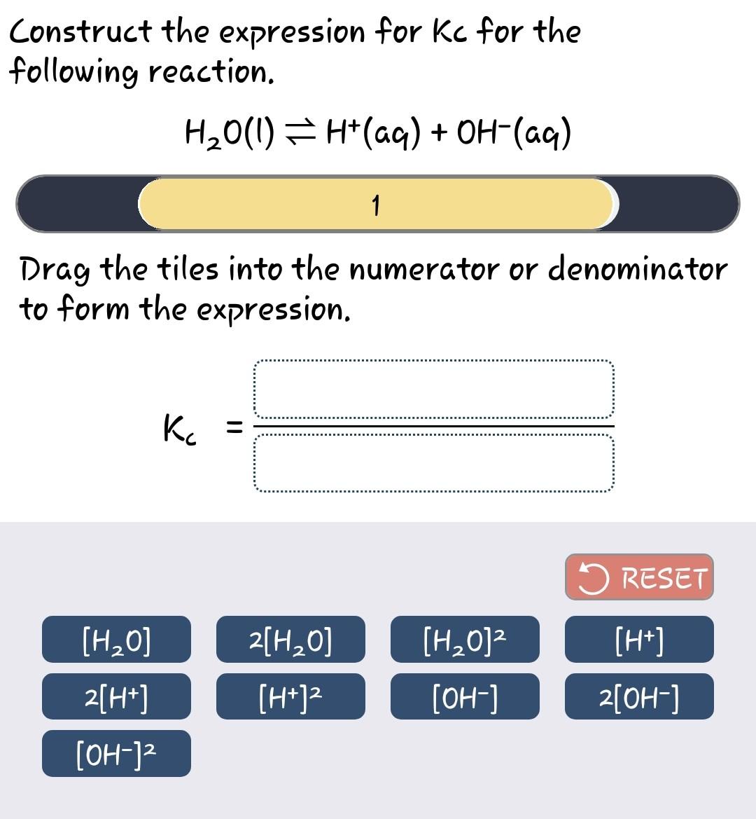 Solved Construct the expression for kc for the following | Chegg.com