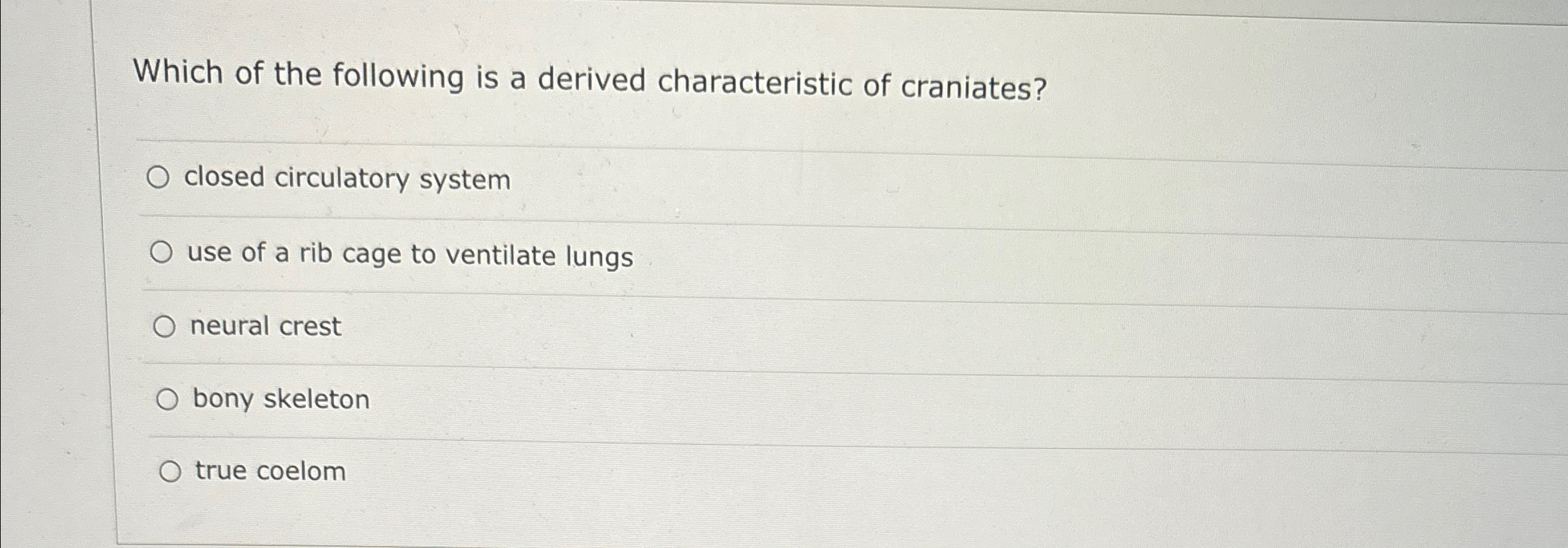 Solved Which of the following is a derived characteristic of | Chegg.com