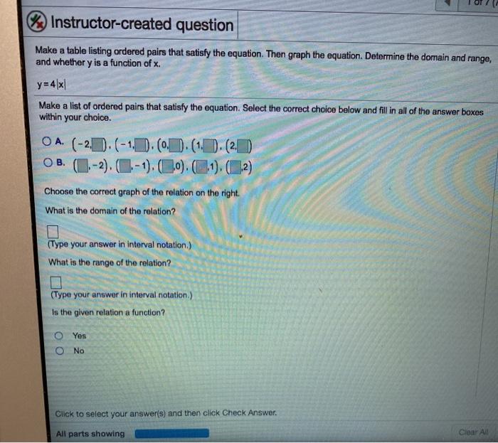 Solved Instructor-created question Make a table listing | Chegg.com