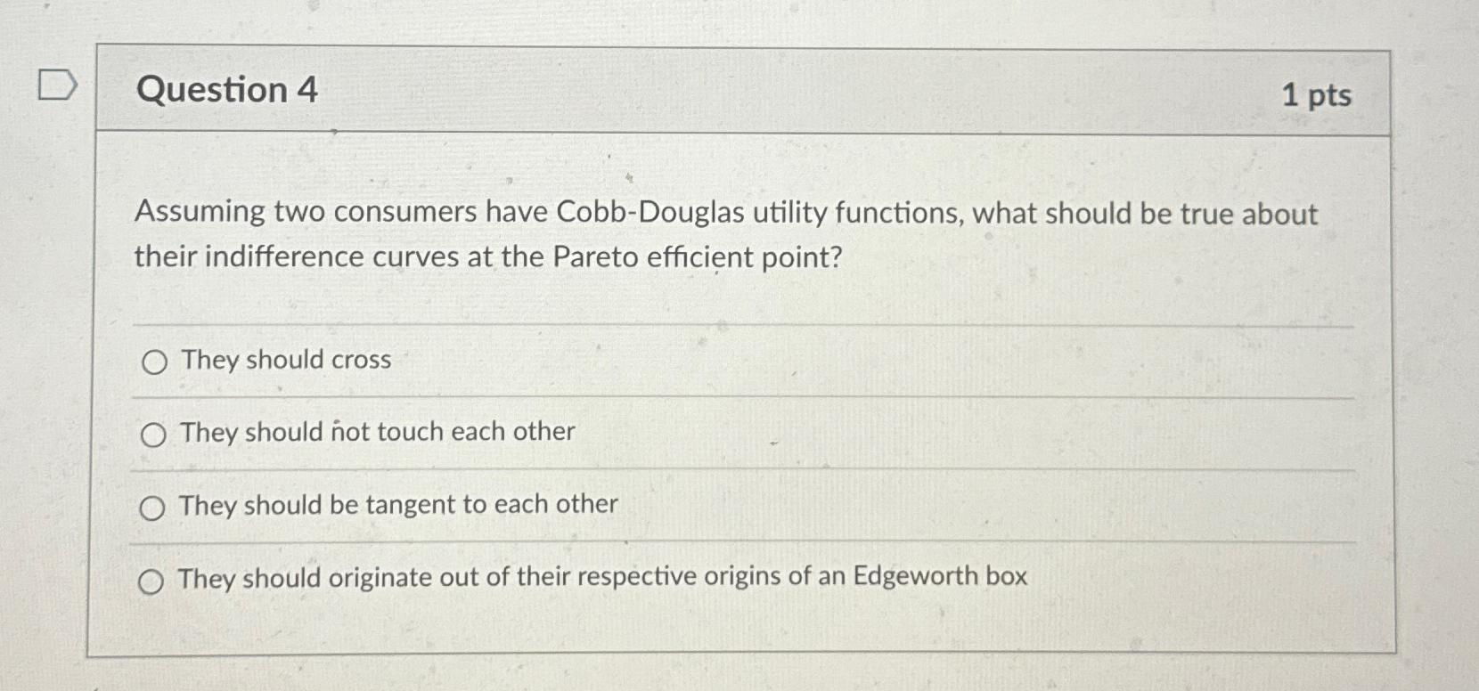 Solved Question 41 ﻿ptsAssuming two consumers have | Chegg.com