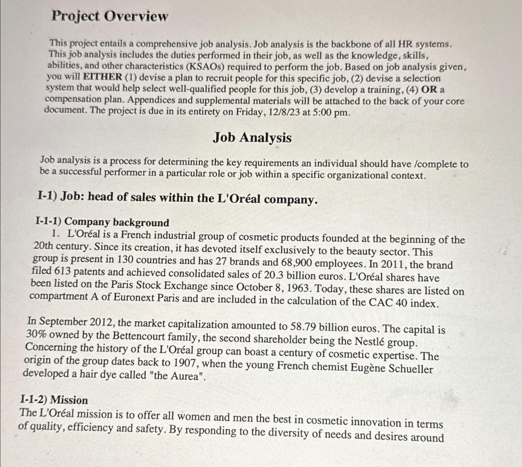 Solved Project OverviewThis project entails a comprehensive | Chegg.com