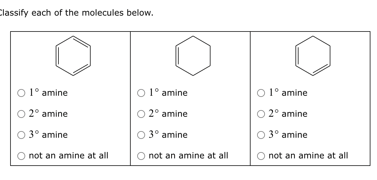 Solved Classify each of the molecules below. | Chegg.com