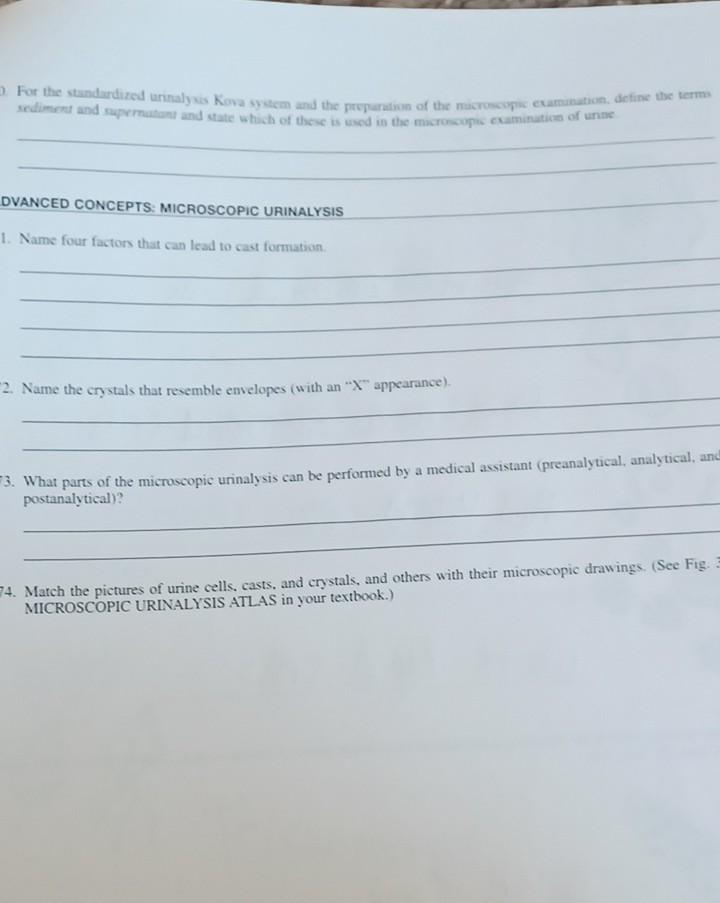 Solved 1. Explain why a first morning urine sample is | Chegg.com