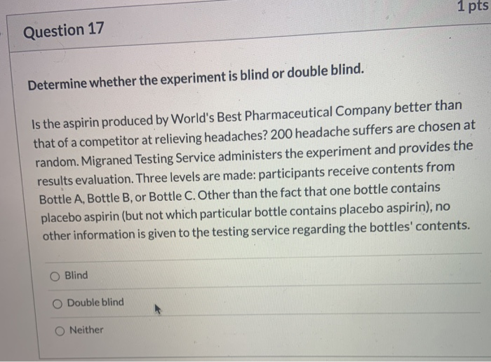 Solved 1 Pts Question 17 Determine Whether The Experiment Is Chegg solved-1-pts-question-17-determine-whether-the-experiment-is-chegg