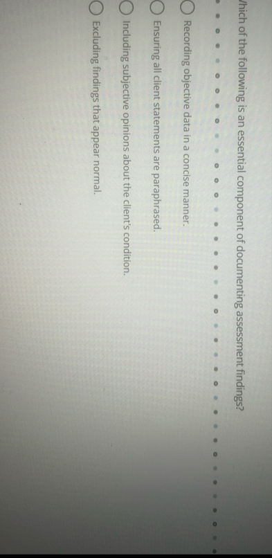 Solved Ihich of the following is an essential component of | Chegg.com