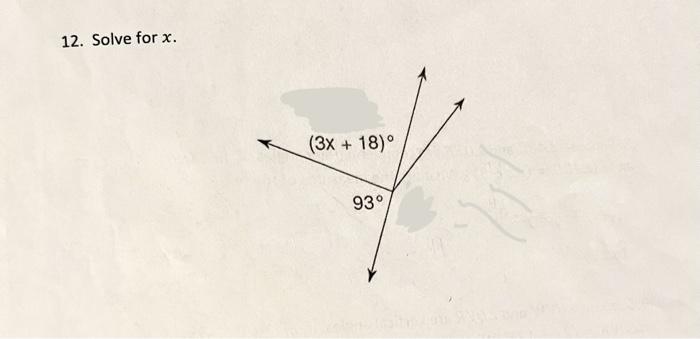 Solved 12. Solve for x. | Chegg.com