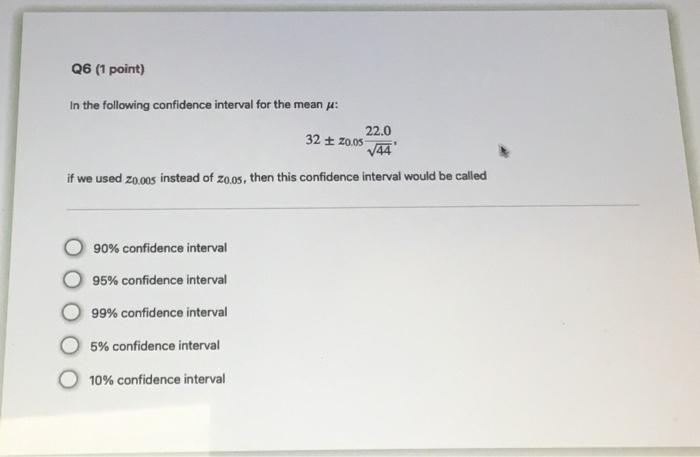 Solved In the following confidence interval for the mean μ : | Chegg.com
