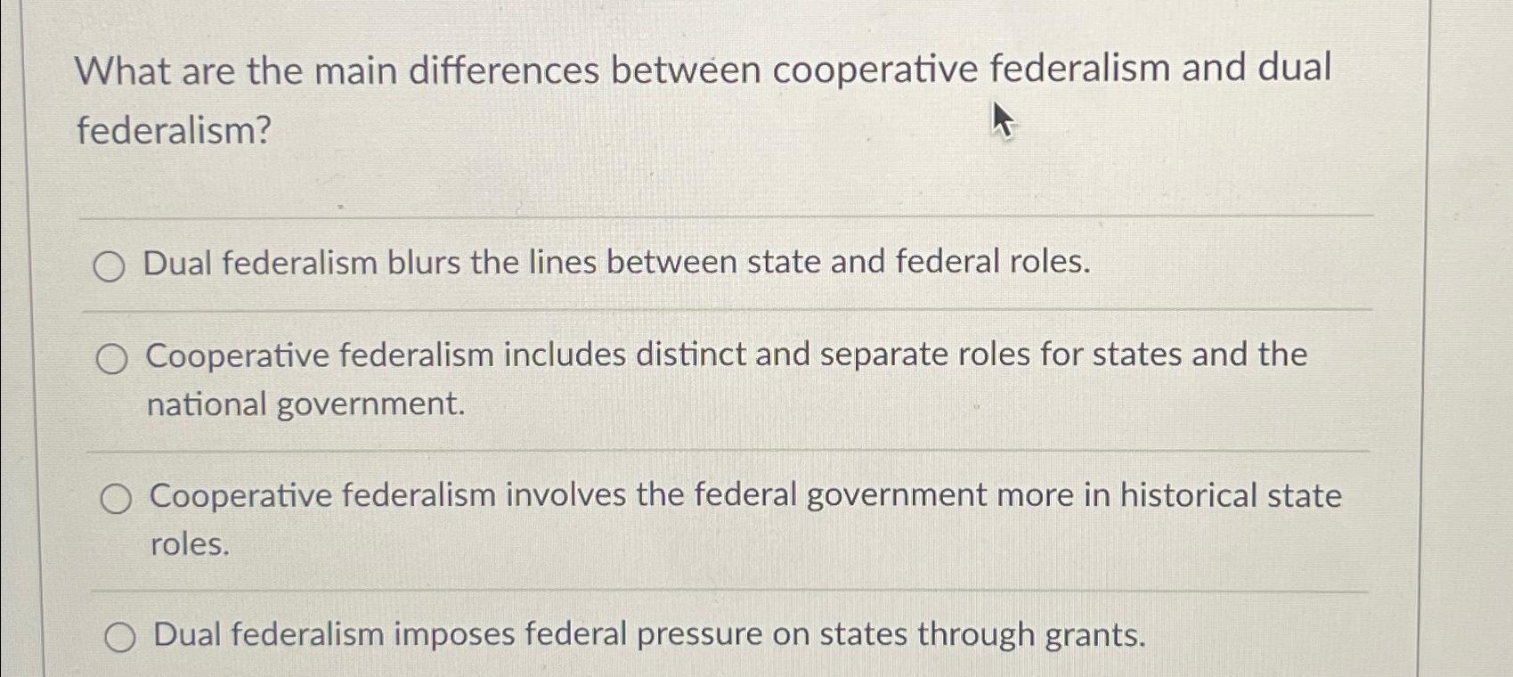 Solved What are the main differences between cooperative | Chegg.com