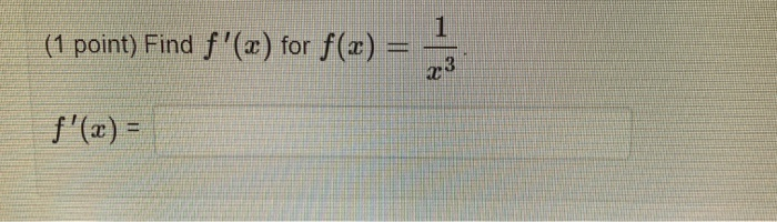 Solved (1 point) If f(x) = 6x + 5, find f'(x). ms (1 | Chegg.com
