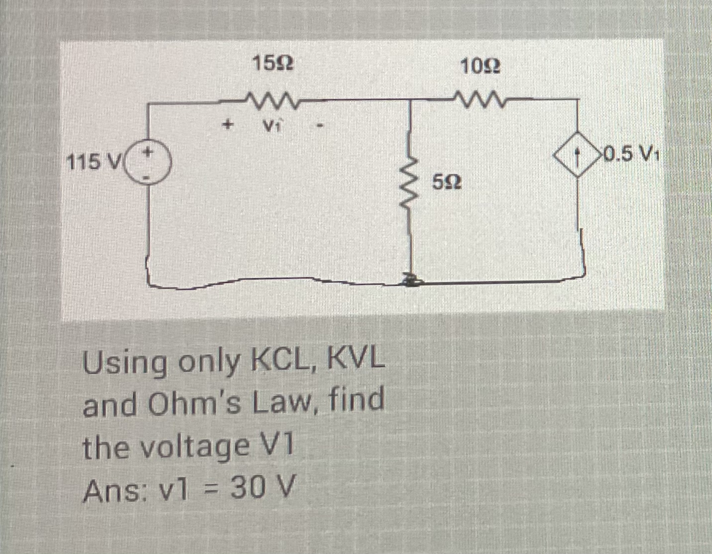 Solved How to solve Using only KCL, ﻿KVLand Ohm's Law, | Chegg.com