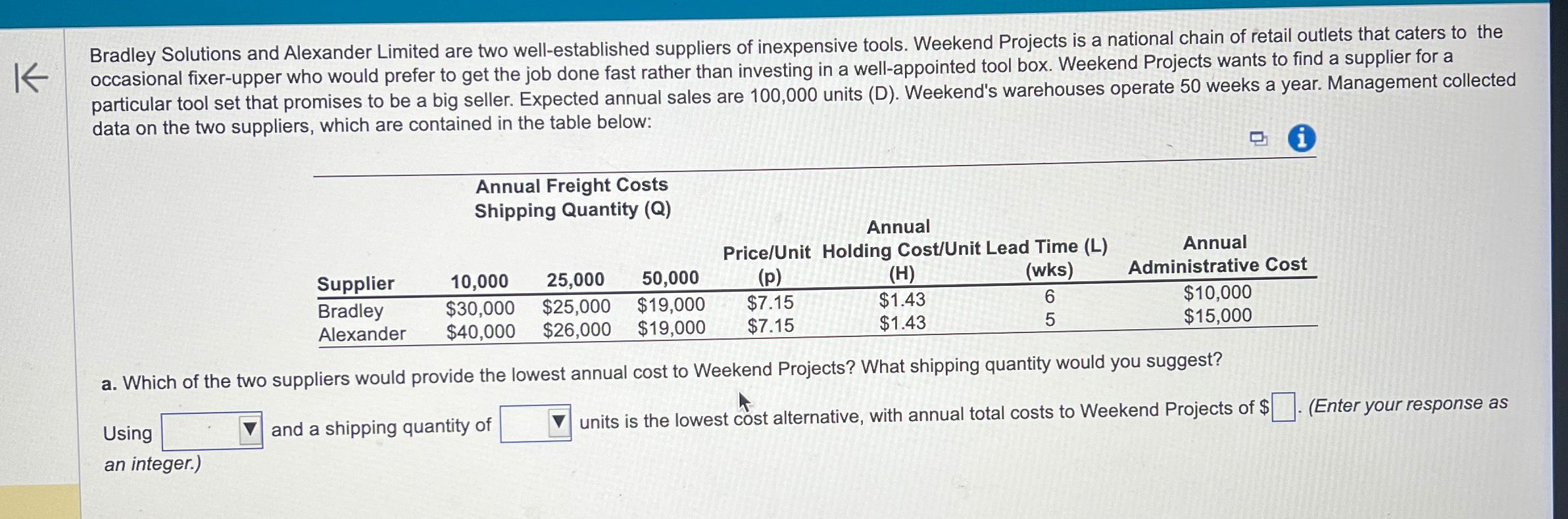 Solved Bradley Solutions and Alexander Limited are two | Chegg.com