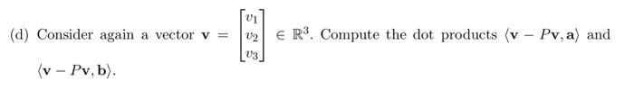 Solved Question 1: Projection onto a plane In this question, | Chegg.com