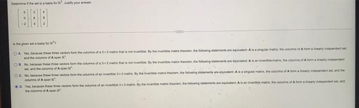 Solved Determine the Justify your answer Is the given a | Chegg.com