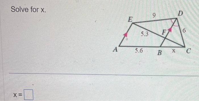 Solved Solve for x. | Chegg.com