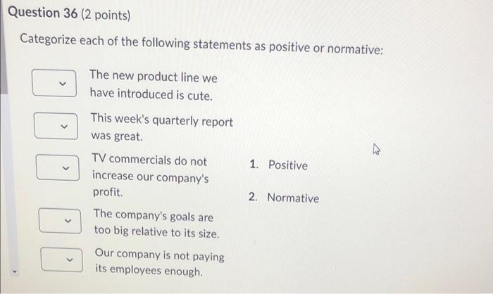 Solved Categorize each of the following statements as | Chegg.com