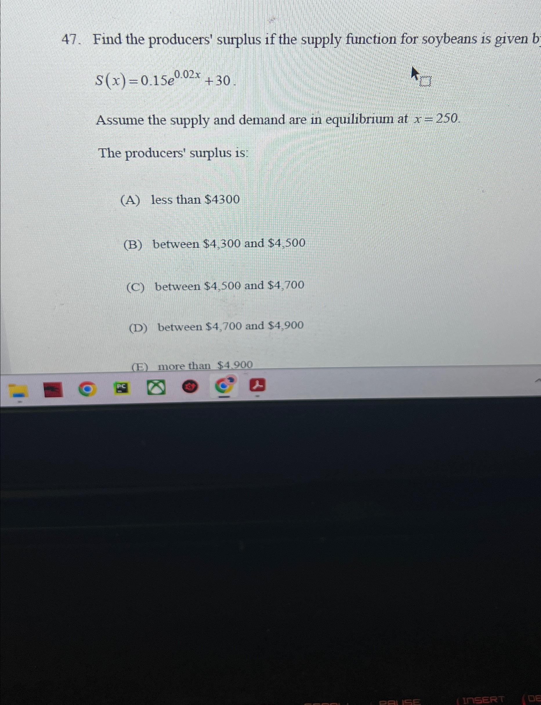 Solved Find the producers' surplus if the supply function | Chegg.com