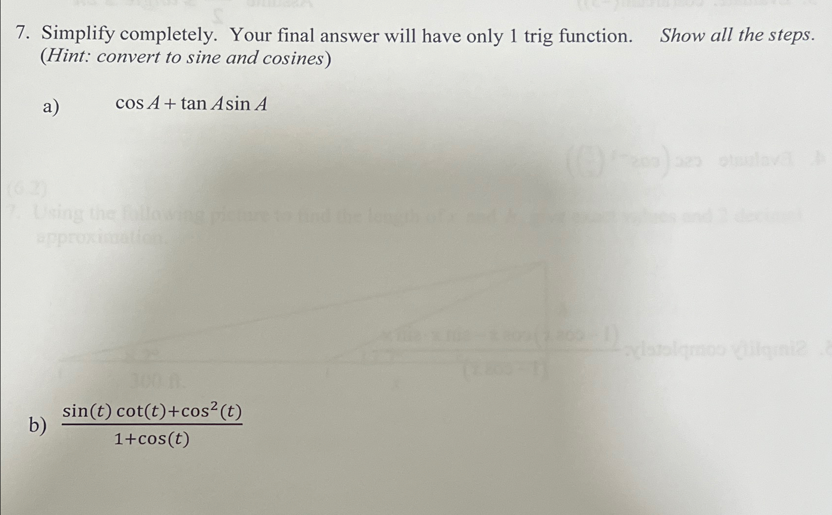 Solved Simplify completely. Your final answer will have only | Chegg.com