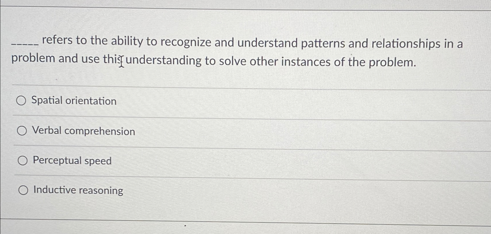 Solved q, ﻿refers to the ability to recognize and understand | Chegg.com