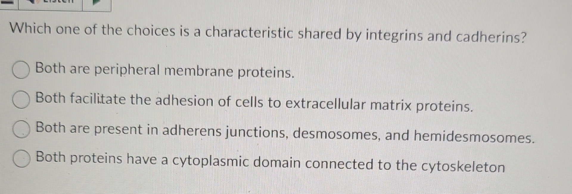 Which one of the choices is a characteristic shared | Chegg.com
