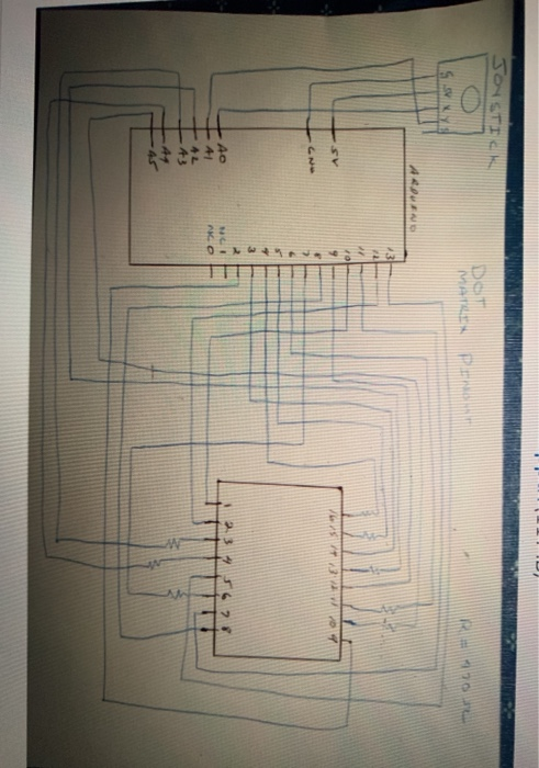 1. Project Description: Connect the 8x8 dot matrix | Chegg.com