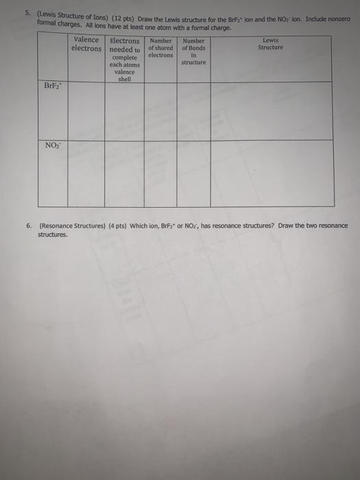 Solved 3. (Electronegativity Video) (6 pts) Draw the Lewis | Chegg.com