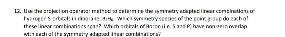 Solved 12. Use the projection operator method to determine | Chegg.com
