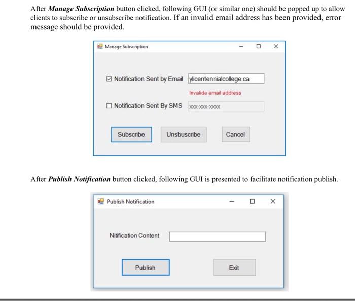 Solved In the real world, the notification management system | Chegg.com