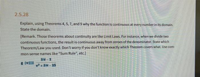 Solved 215.28 Explain, using Theorems 4,5,7, and 9 why the | Chegg.com