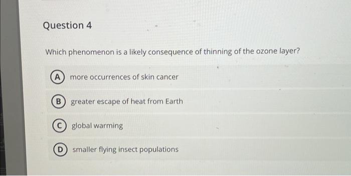 Solved Which phenomenon is a likely consequence of thinning | Chegg.com