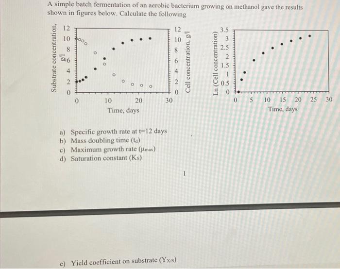 Solved A simple batch fermentation of an aerobic bacterium | Chegg.com