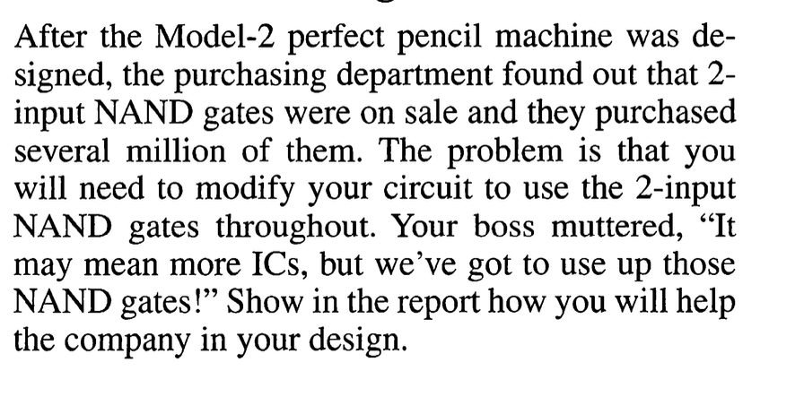 Solved After the Model-2 ﻿perfect pencil machine was | Chegg.com